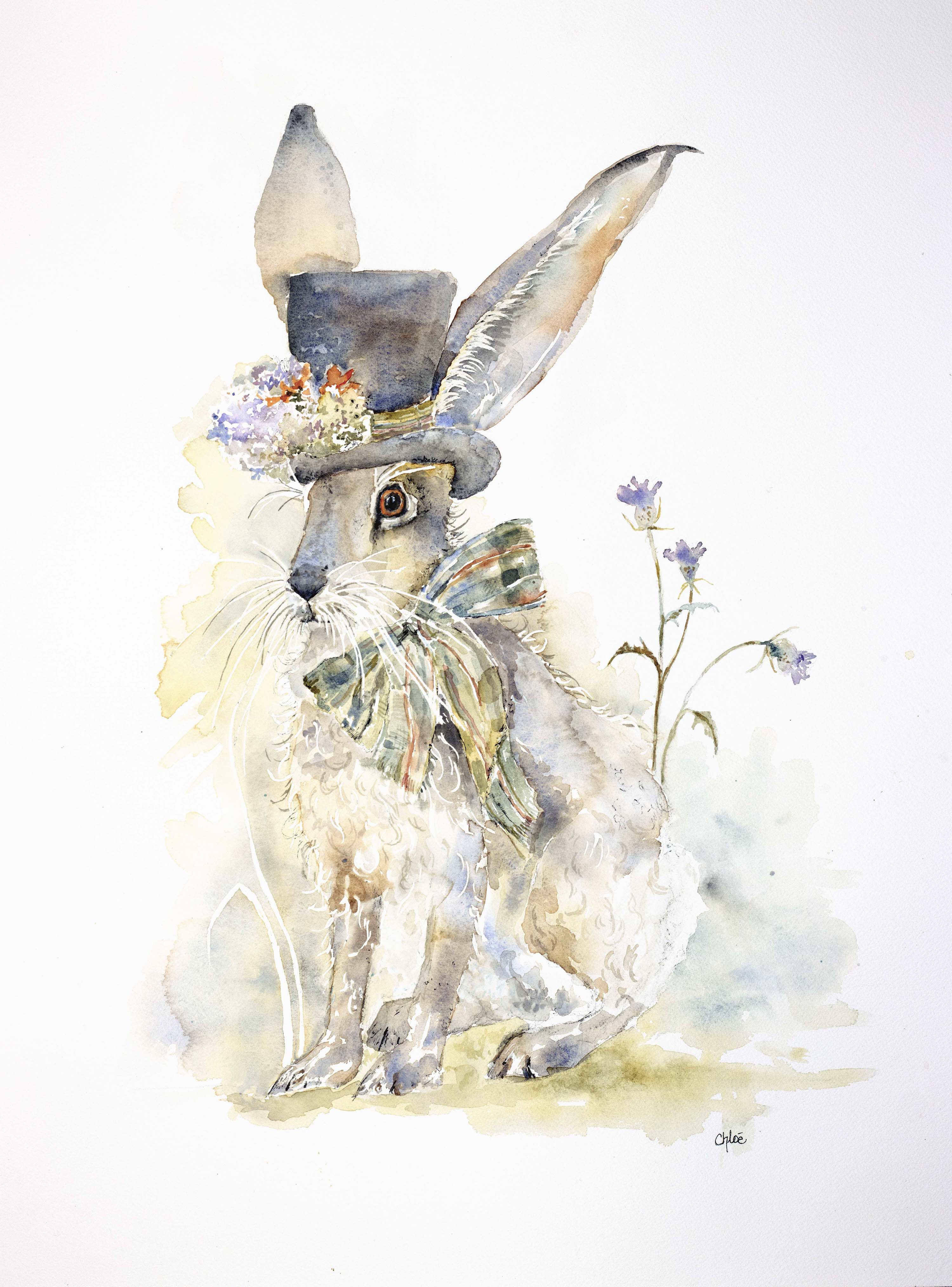 The Tartan Moor Hare – Chloe Duncan Watercolours